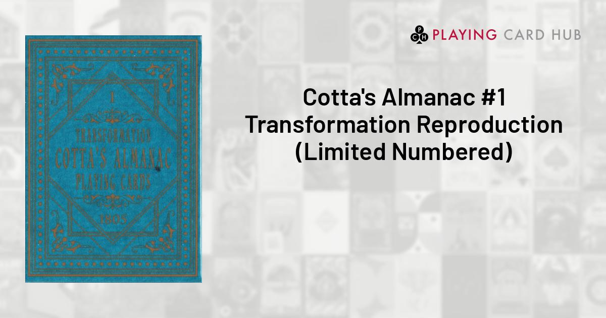 Cotta's Almanac #1 Transformation Reproduction (Limited Numbered ...