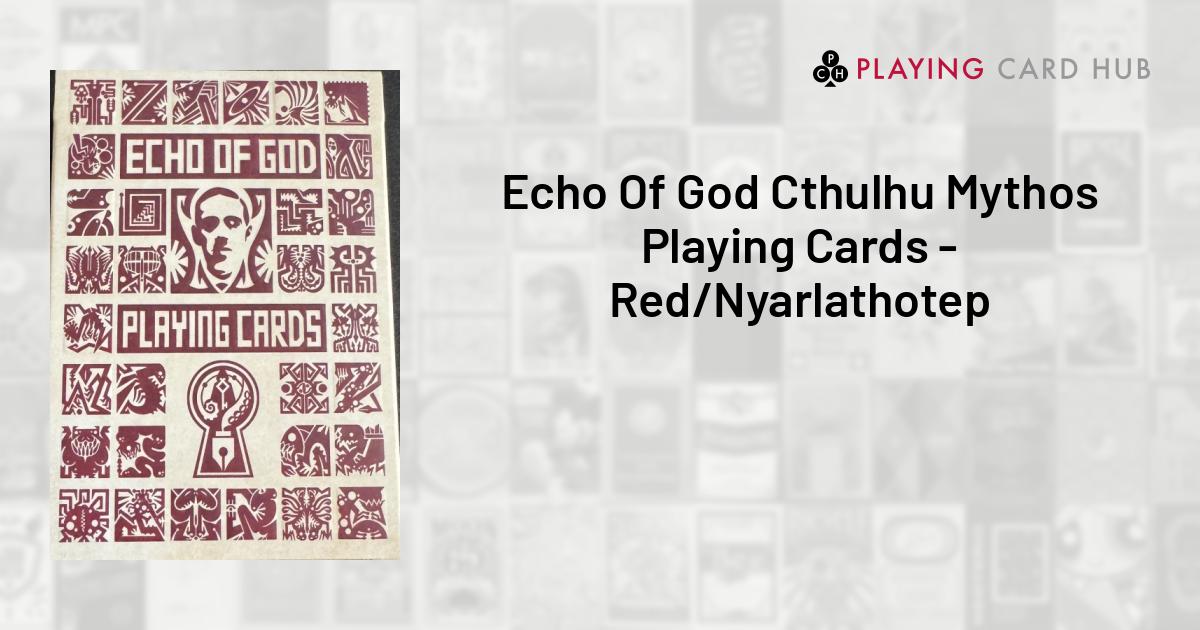 Echo Of God Cthulhu Mythos Playing Cards - Red/Nyarlathotep - Explore the Details at ...