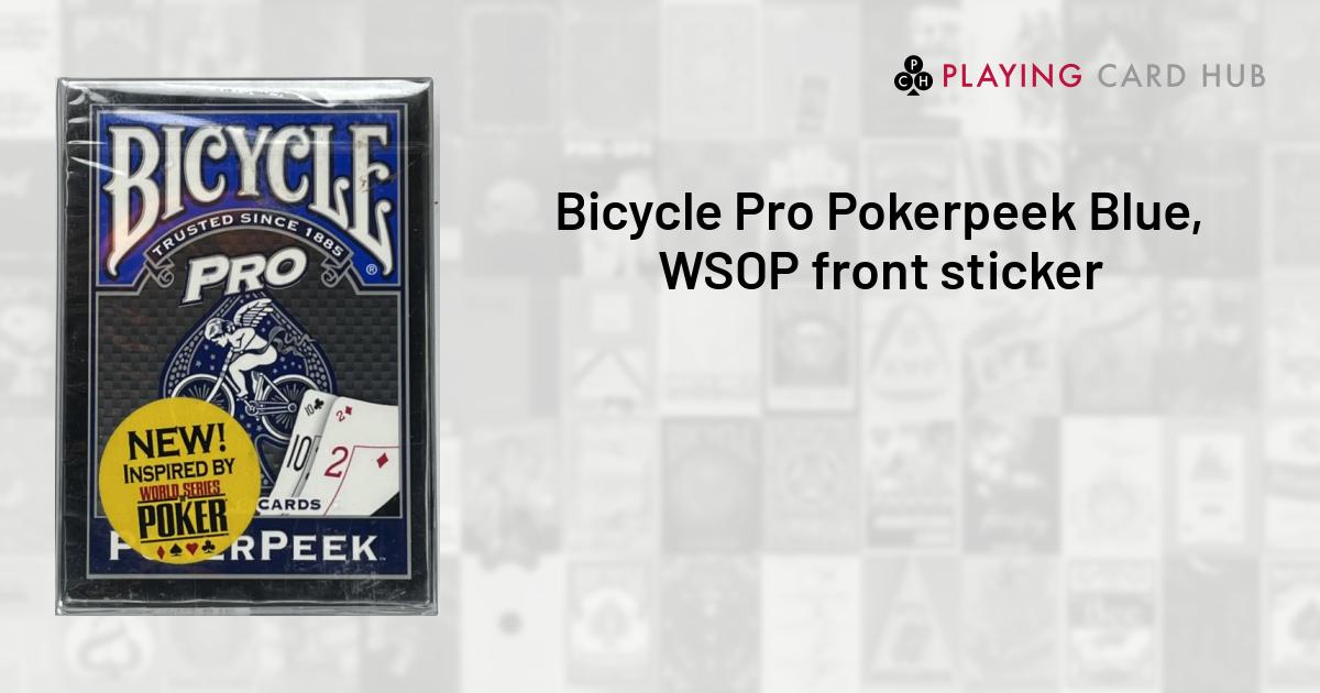 Bicycle Pro Pokerpeek Blue, WSOP front sticker - Explore the Details at ...