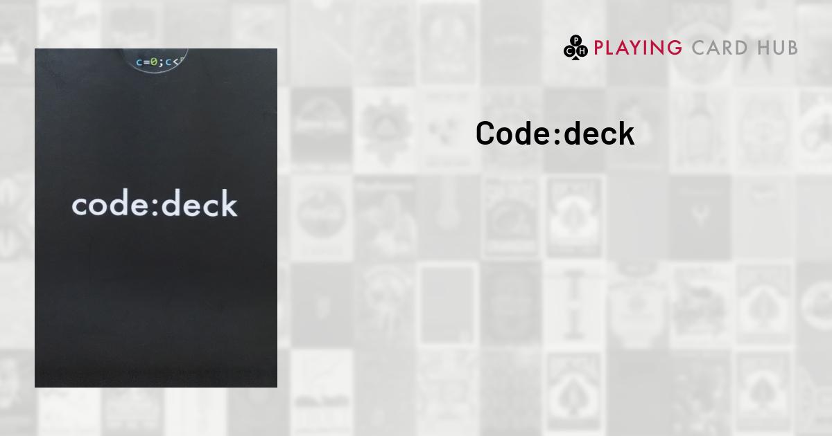 Code:deck - Explore the Details at PlayingCardHub | PlayingCardHub.com