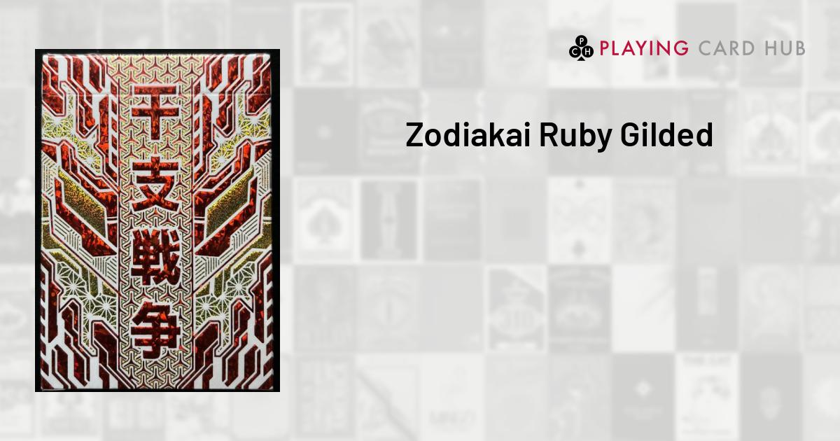 Zodiakai Ruby Gilded - Explore the Details at PlayingCardHub | PlayingCardHub.com